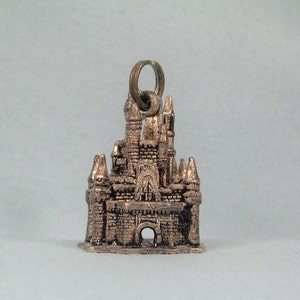 STERLING CINDERELLA'S CASTLE Charm Pendant-vintage 925 Silver-wdp Walt ...