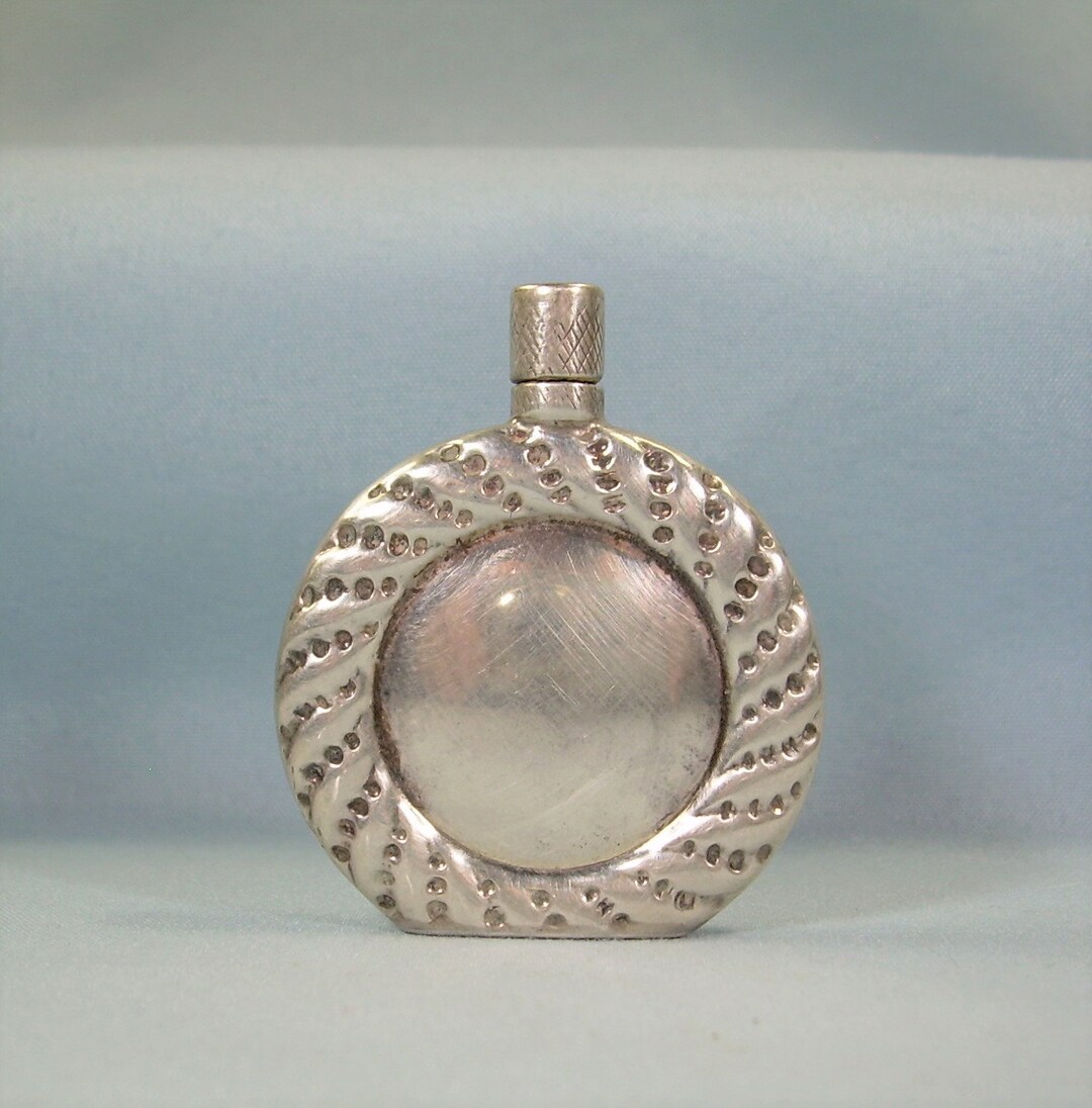 STERLING MEXICAN Perfume Bottle-vintage 925 Silver-taxco Mexico Me-15 EMP Hallmark-dotted ...