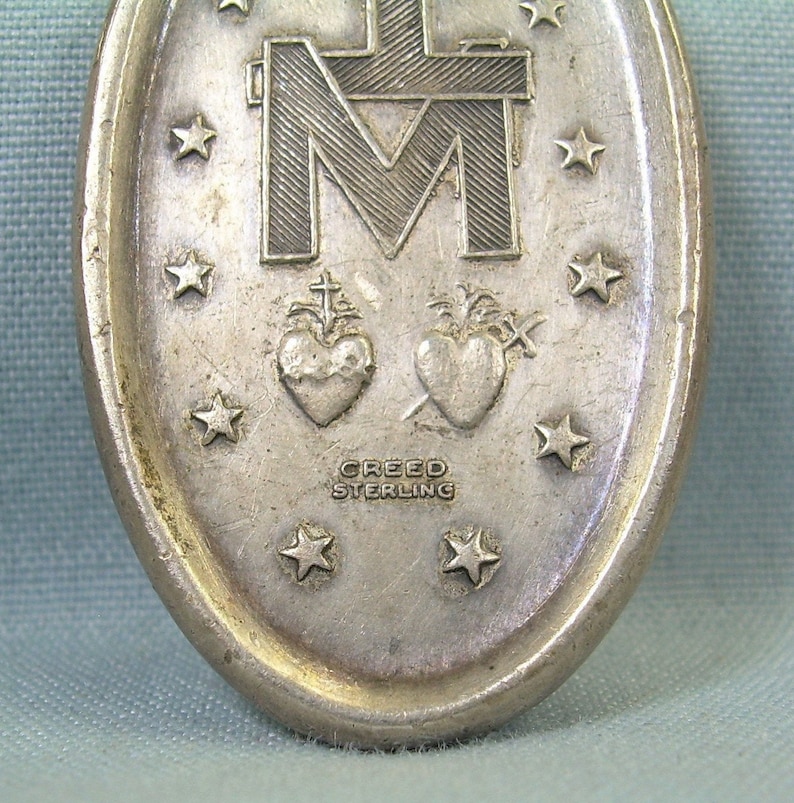 1-3/8 STERLING MARY 1830 Immaculate Pendant-vintage 925 - Etsy