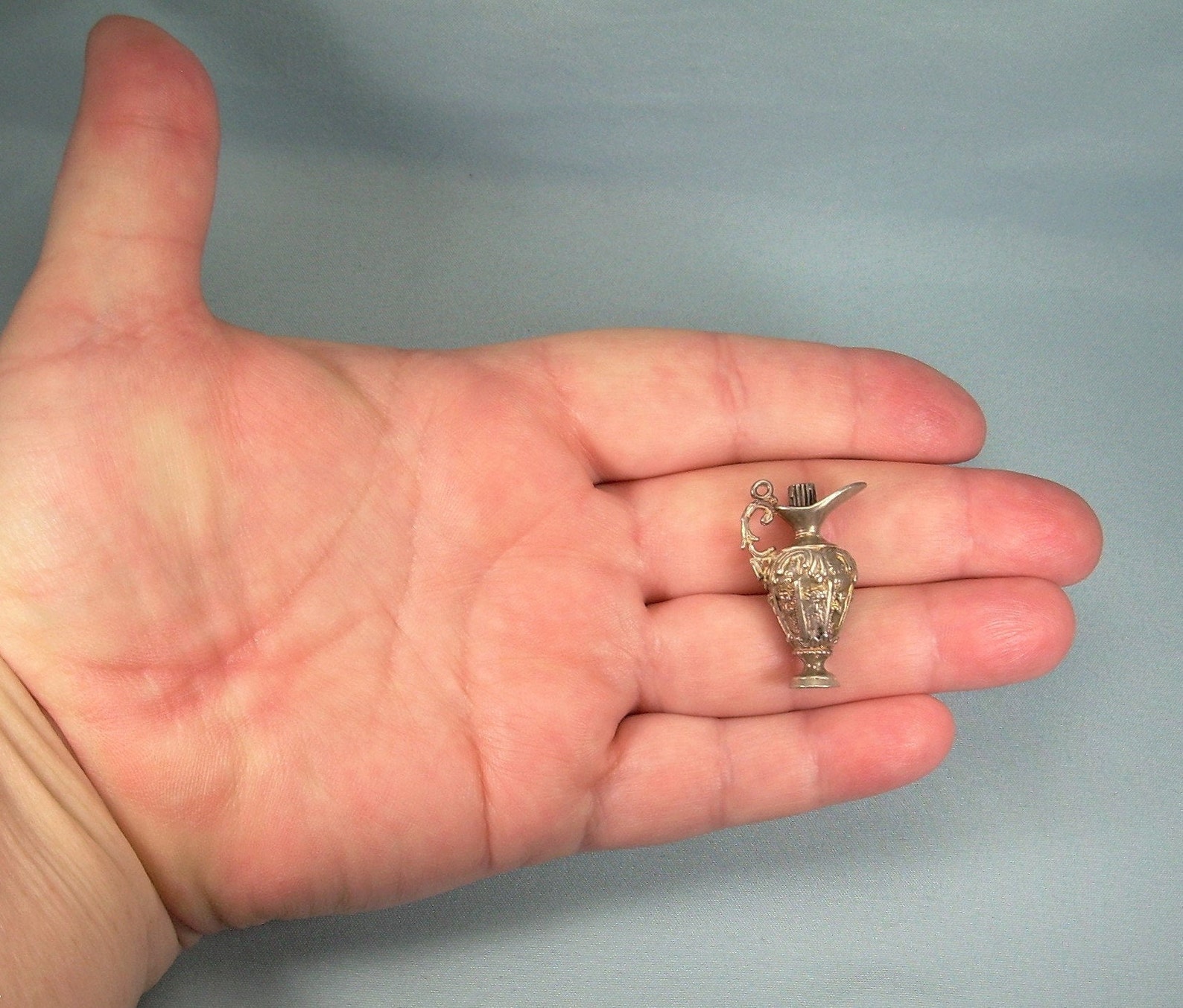 STERLING MINI PITCHER Perfume Bottle Pendant Charm-vintage - Etsy