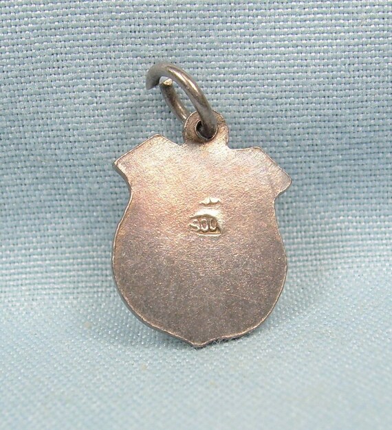 900 SILVER TIROL AUSTRIA Crest Travel Shield Charm Pe… - Gem
