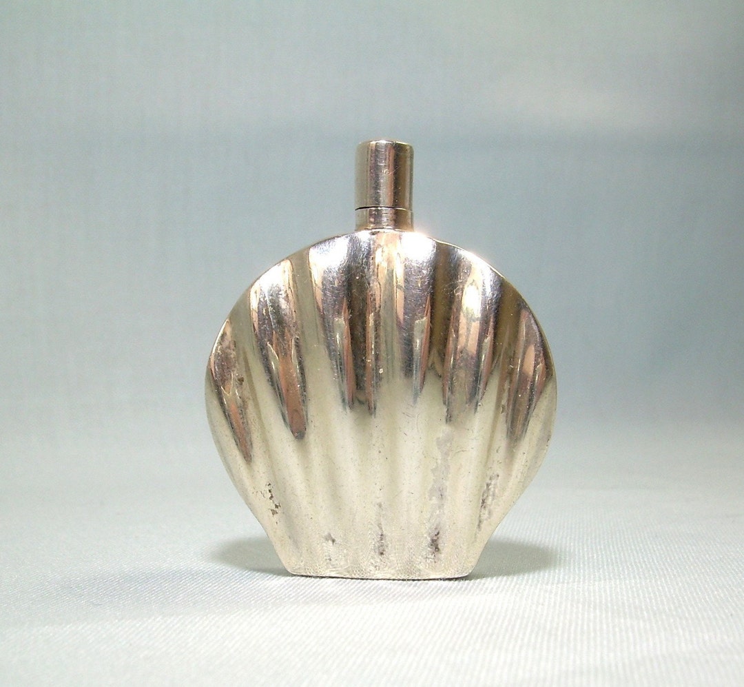 STERLING SHELL Perfume Bottle-vintage 925 Silver-seashell Clam Shell ...