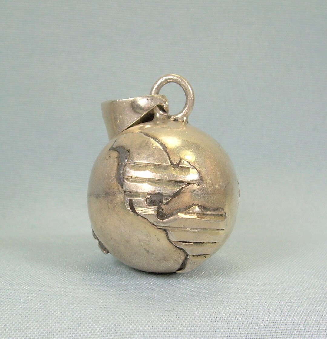 STERLING PEACE on EARTH Harmony Bell Pendant-vintage Mexico-925 Silver ...
