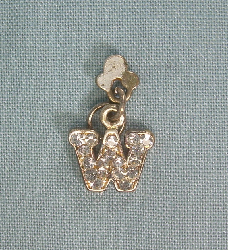 MICKEY MOUSE EARS Letter W Initial Two Charm | Etsy