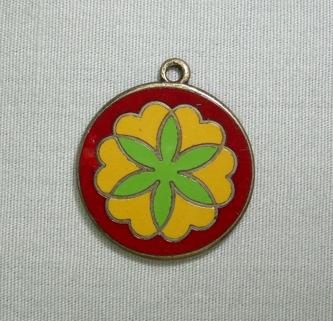 STERLING DUTCH HEX Charm Pendant-vintage 925 Silver-jmf Hallmark-6 ...