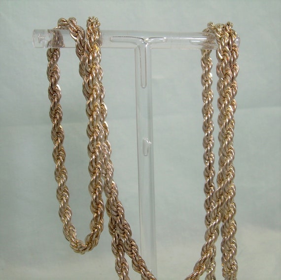 30-1/4" STERLING ROPE Twist Chain-Vintage 999 Fine Si… - Gem