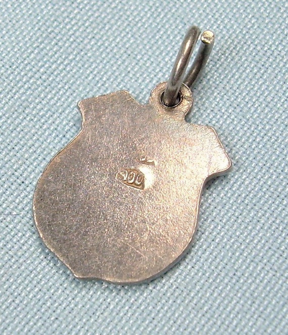 900 SILVER TIROL AUSTRIA Crest Travel Shield Charm Pe… - Gem