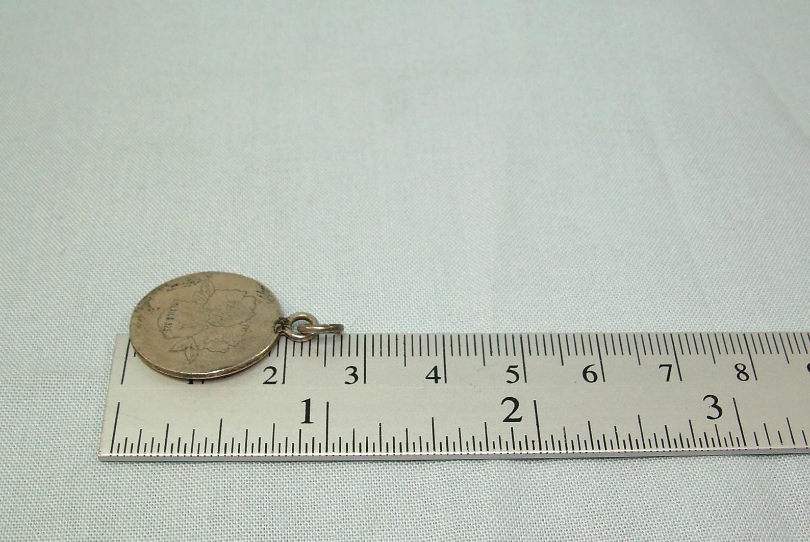 STERLING 10 YEARS of Service Award Charm Fob Pendant-vintage 925 Silver ...