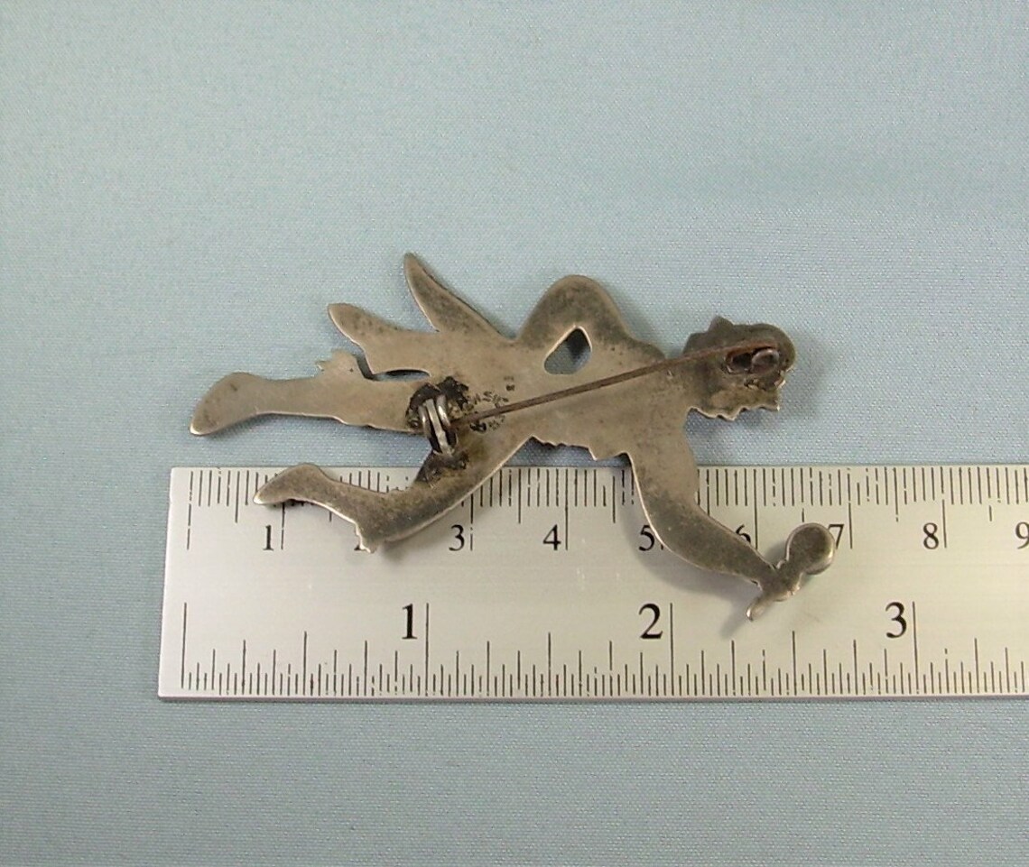 STERLING FLAMENCO DANCER Brooch Pin-vintage 925 Silver-green - Etsy