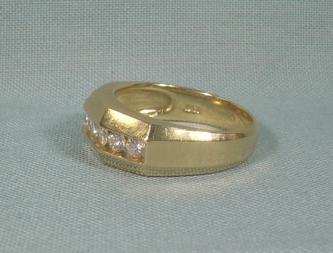 6.2g 14K GERMAN DIAMOND Ring Sz 8-vintage Deco Antique-14kt | Etsy