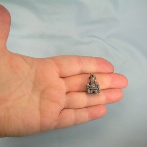 STERLING CINDERELLA'S CASTLE Charm Pendant-vintage 925 Silver-wdp Walt ...