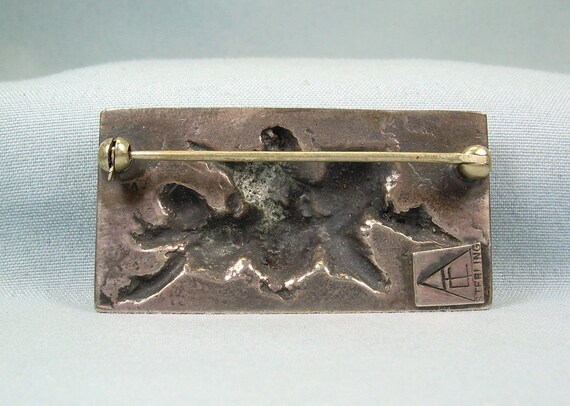 STERLING MEDIEVAL KNIGHT Pin Brooch-Vintage 925 Silve… - Gem
