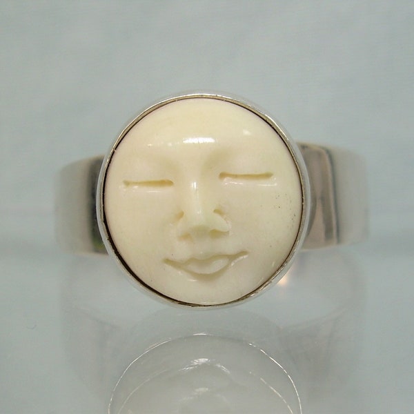 Silver Goddess Face Ring - Etsy