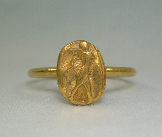 STERLING ANCIENT Winged Goddess Ring Size 12-Vintage … - Gem