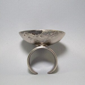 DENMARK HUGE MODERNIST Ring-vintage Silver Plated-j Hull Hallmark-heavy ...