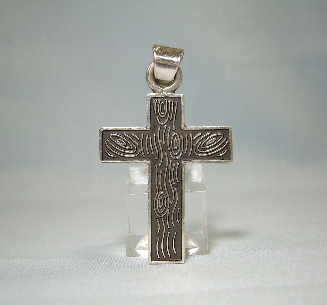 STERLING CROSS Pendant Charm-vintage 925 Silver-taxco Mexico Oma Tm-212 ...