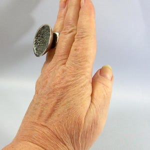 DENMARK HUGE MODERNIST Ring-vintage Silver Plated-j Hull Hallmark-heavy ...