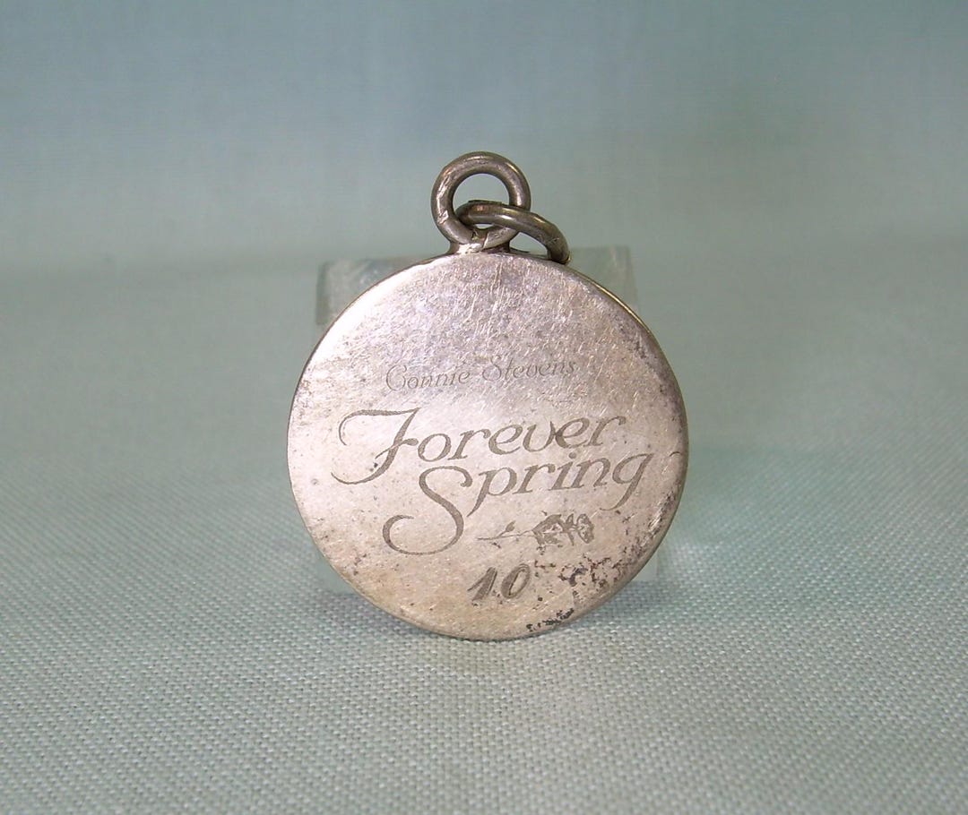 STERLING 10 YEARS of Service Award Charm Fob Pendant-vintage 925 Silver ...