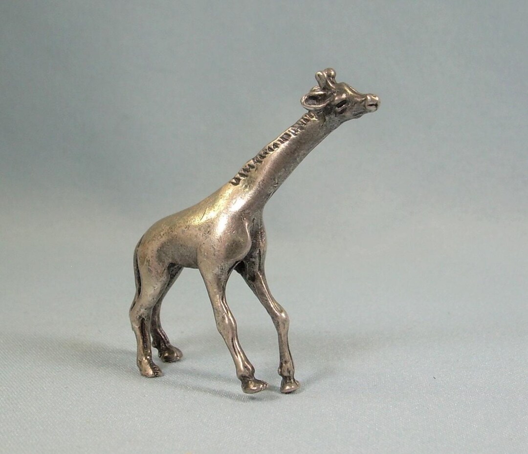 1-1/2" 800 SILVER Giraffe Statue Sculpture-vintage Almost Sterling ...