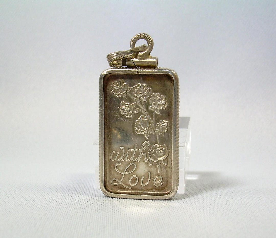 5g PURE SILVER INGOT Pendant Charm-vintage Dahlonega Mint 5 Grams .999 ...