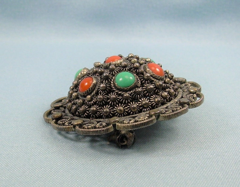 STERLING ANTIQUE Chinese Pin Brooch-vintage - Etsy