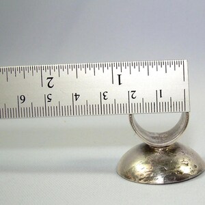 DENMARK HUGE MODERNIST Ring-vintage Silver Plated-j Hull Hallmark-heavy ...