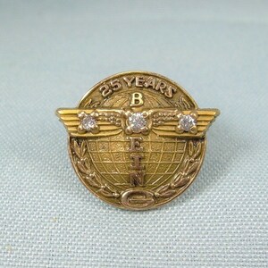 BOEING TOTEM POLE Triple Diamond Pin Tie Tac-employee Twenty Five 25 ...