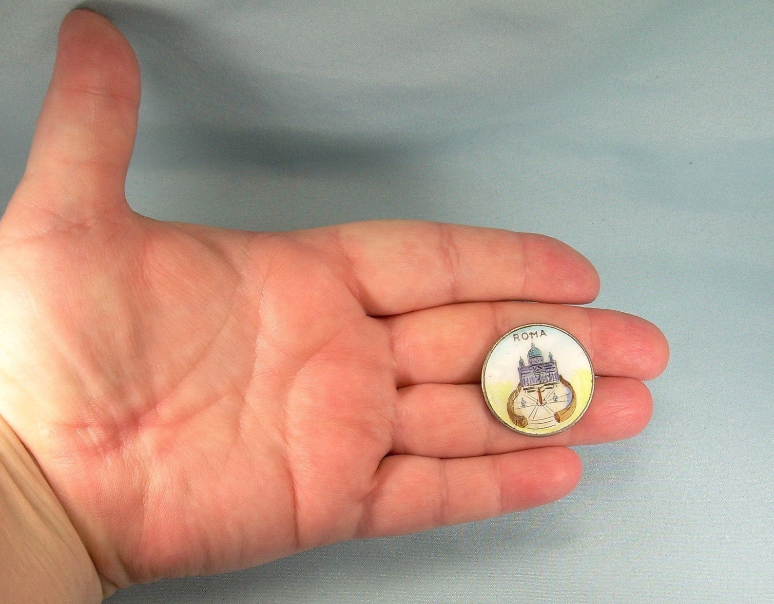 ANTIQUE PORCELAIN ROMA Italy Pin Brooch-vintage Hand Painted | Etsy