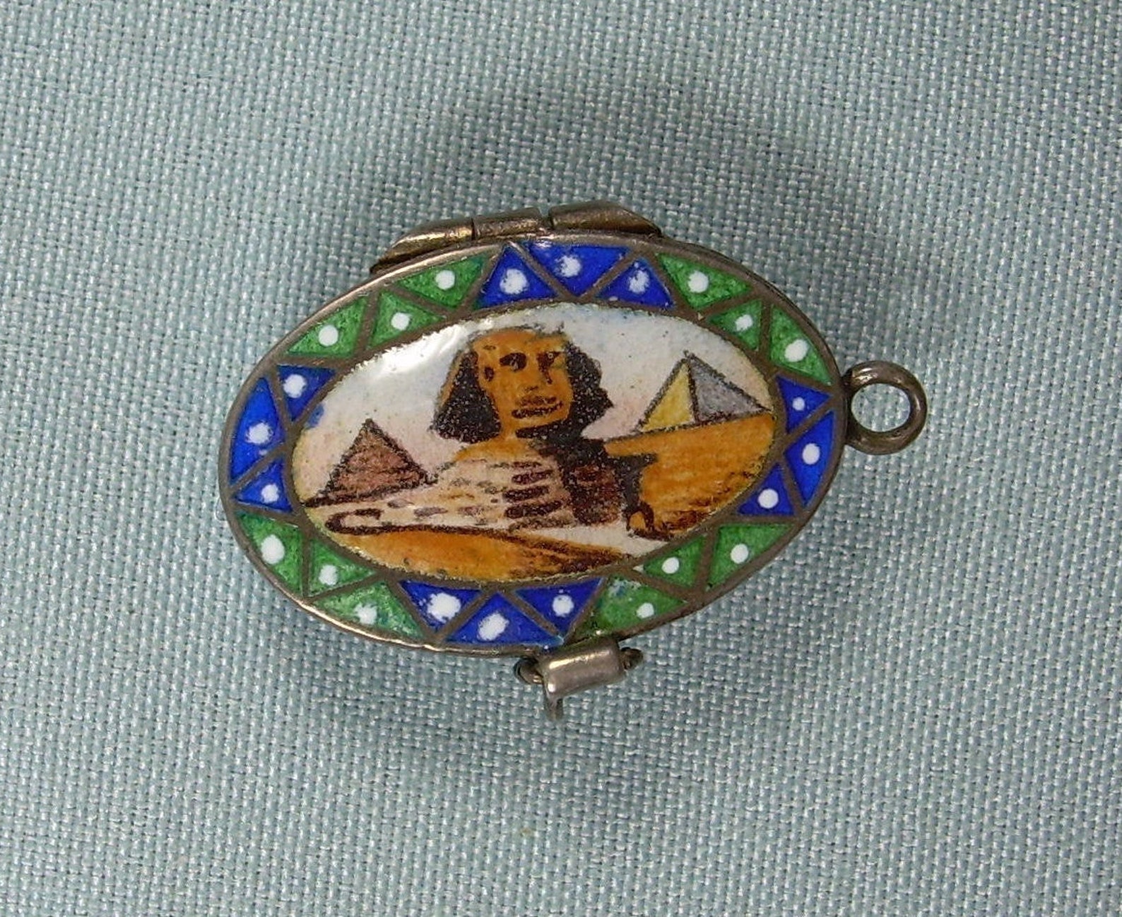 800 SILVER BABY MOSES in His Basket Charm Pendant-vintage Almost ...