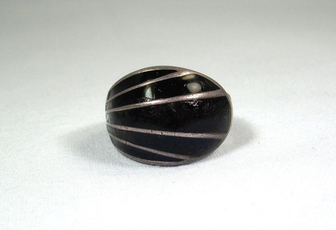STERLING NORWEGIAN Clam Shell Ring Adjustable Sz 6-1/2 Vintage 925 ...