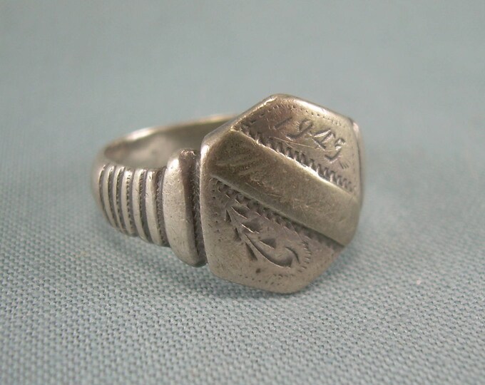 1945 WWII Philippines Ring Size 7.75-vintage Antique Sterling Silver ...