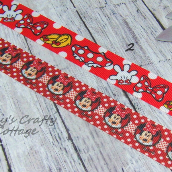 Minnie Mouse Grosgrain Ribbon - Etsy