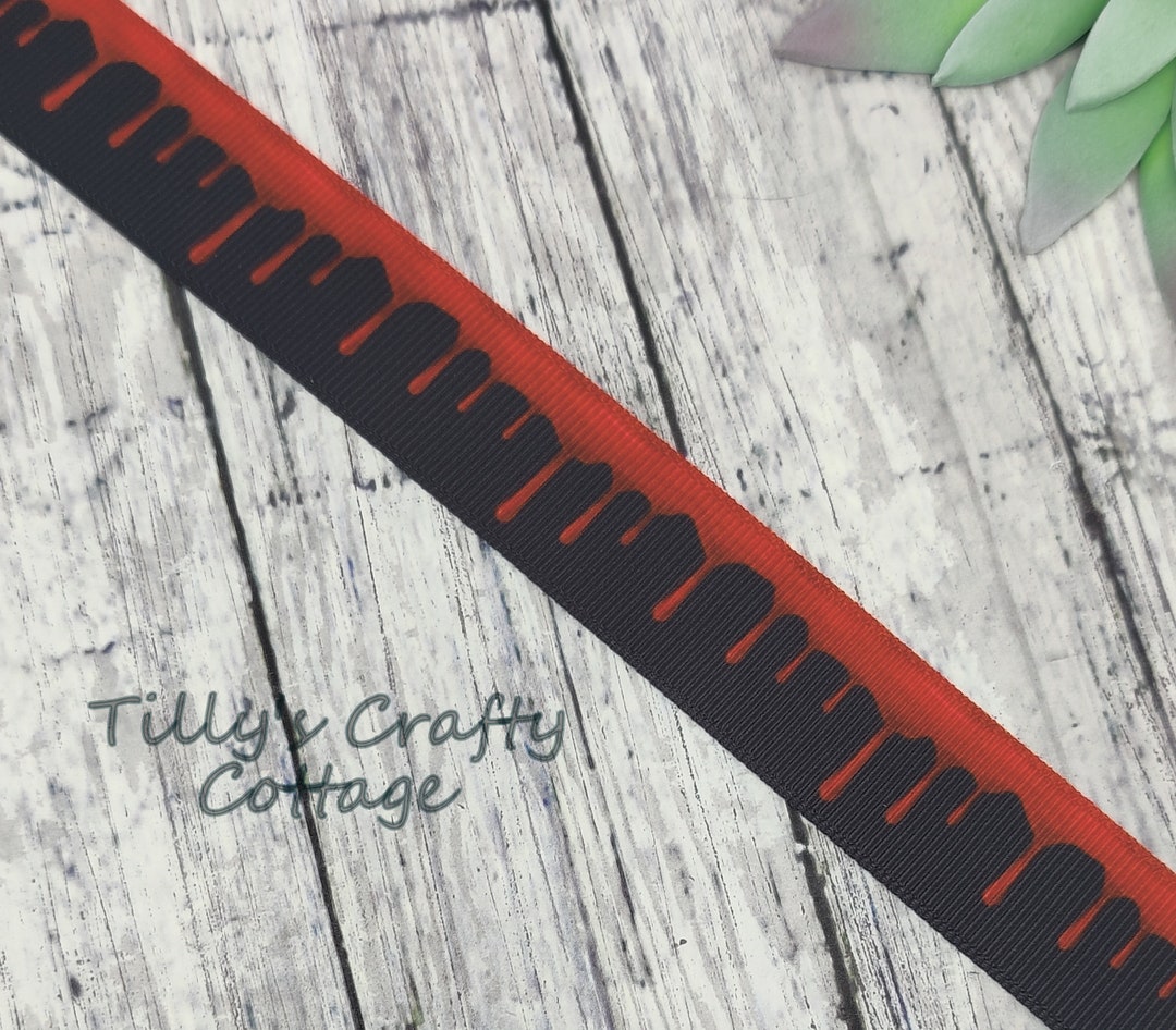 7/8" Halloween Blood Drip Scary Horror Movie Grosgrain Ribbon,haunted ...