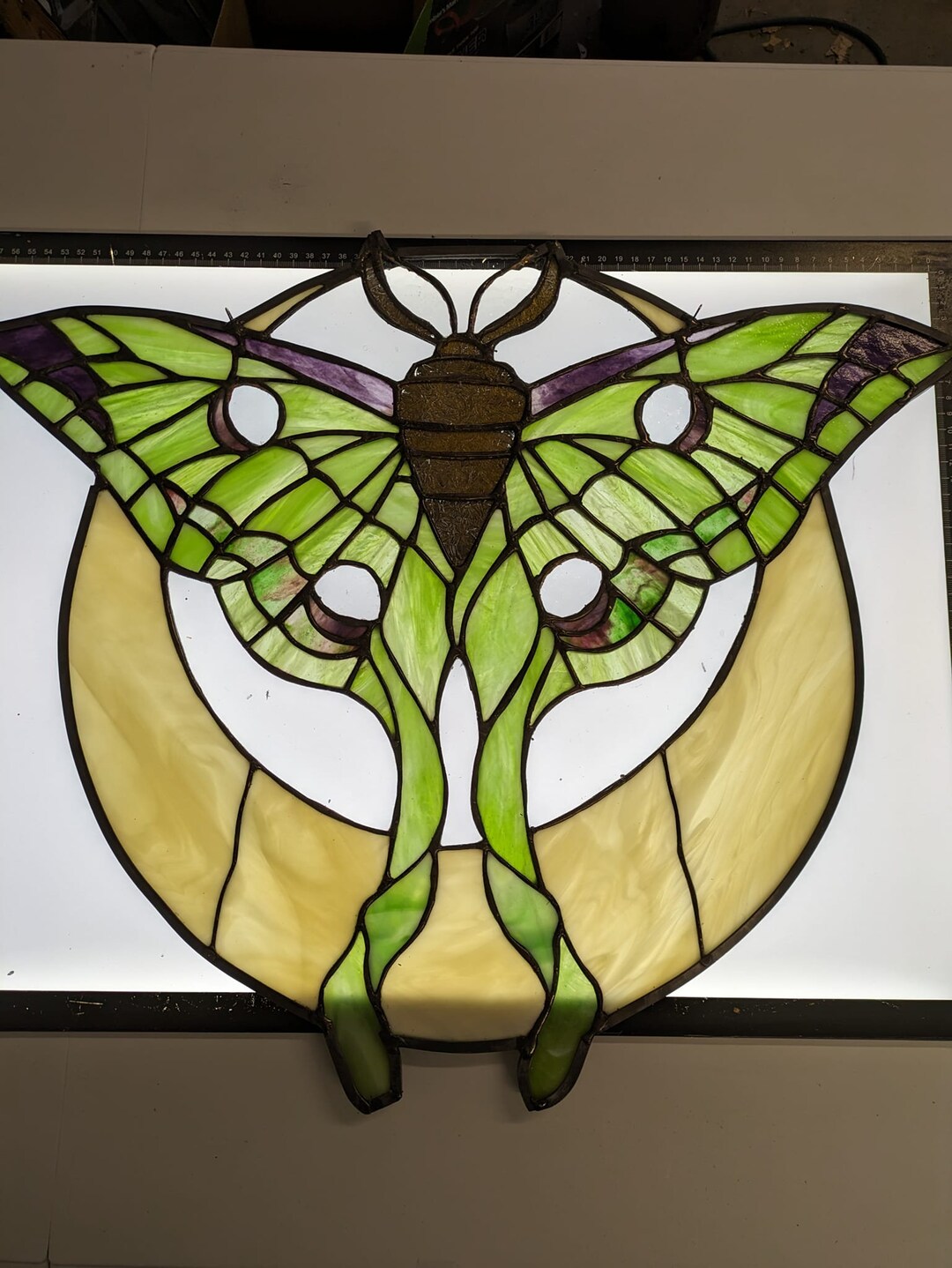 Luna Moth Stained Glass Art - Etsy