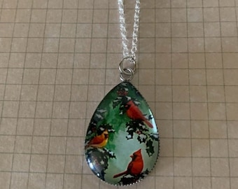 Red Bird Necklace | Etsy