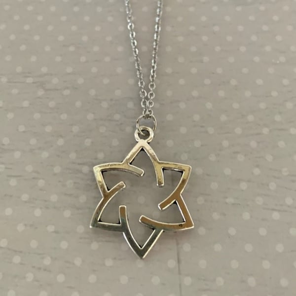 6 Point Star Pendant - Etsy