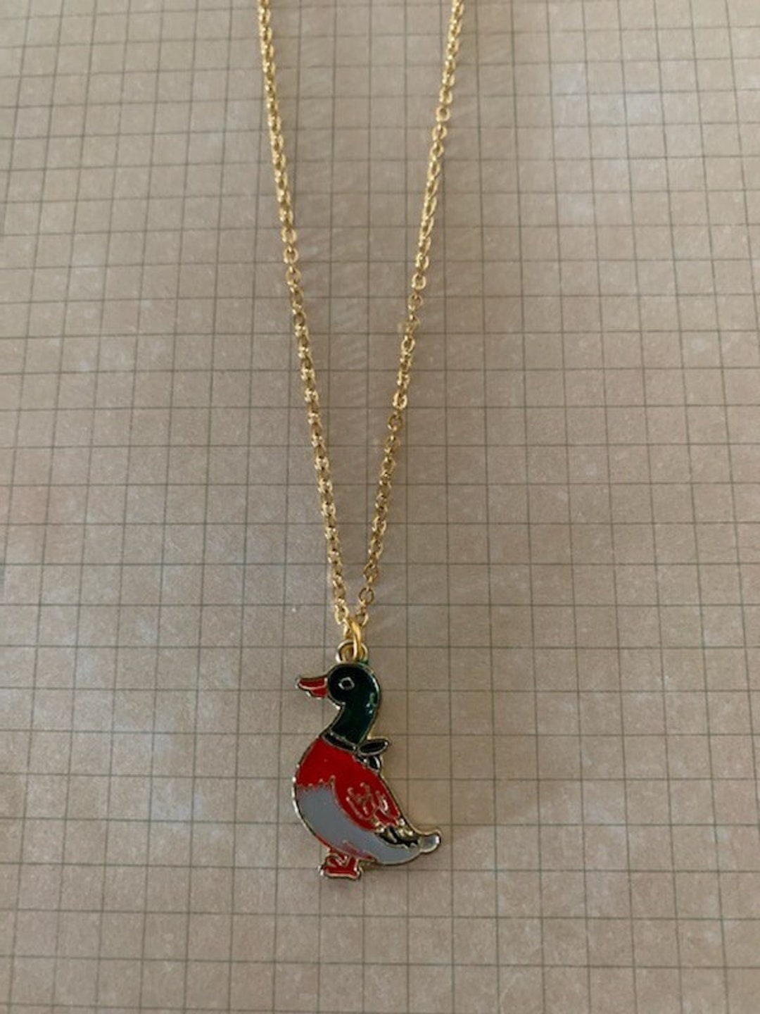 Duck Necklace, Duck Jewelry, Duck Pendant, Duck Pendant Necklace ...