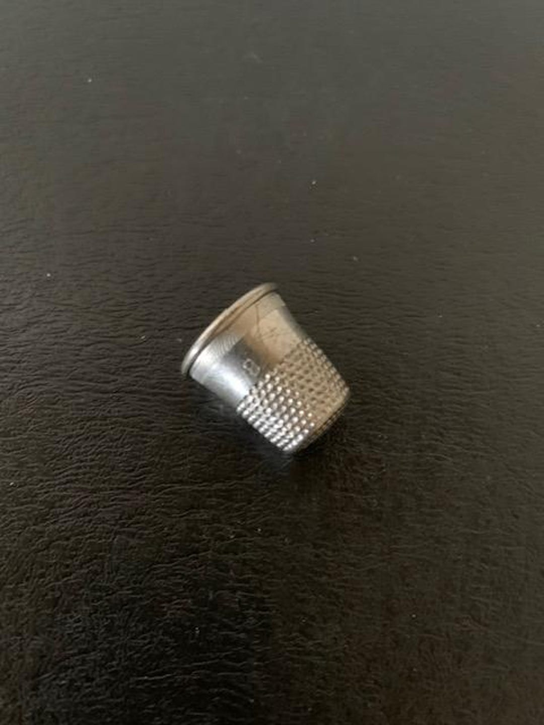 Vintage Metal Thimble, Vintage Thimble, Metal Thimble, Hash Mark Band ...