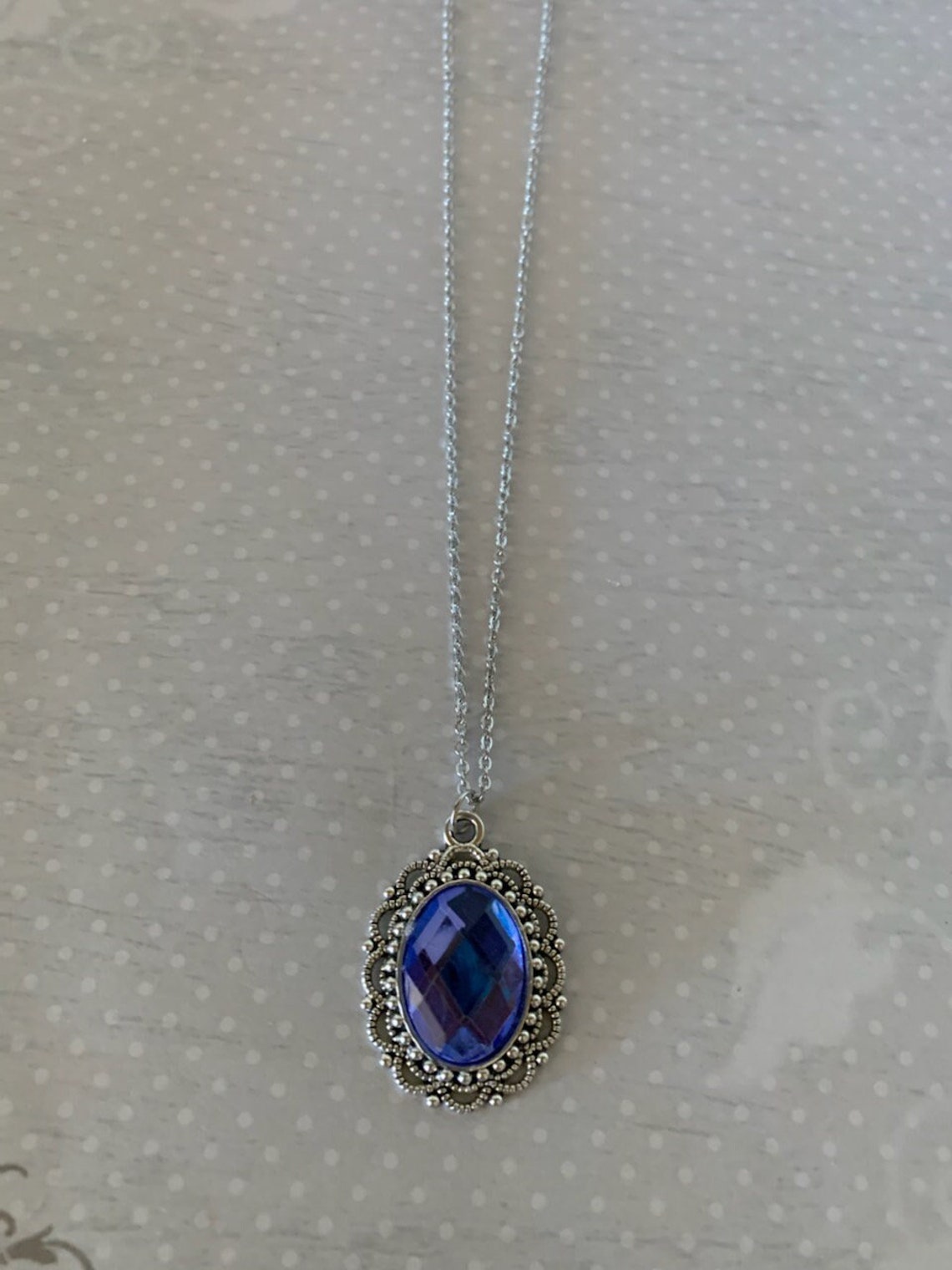 Periwinkle Stone Necklace Periwinkle Necklace Periwinkle - Etsy