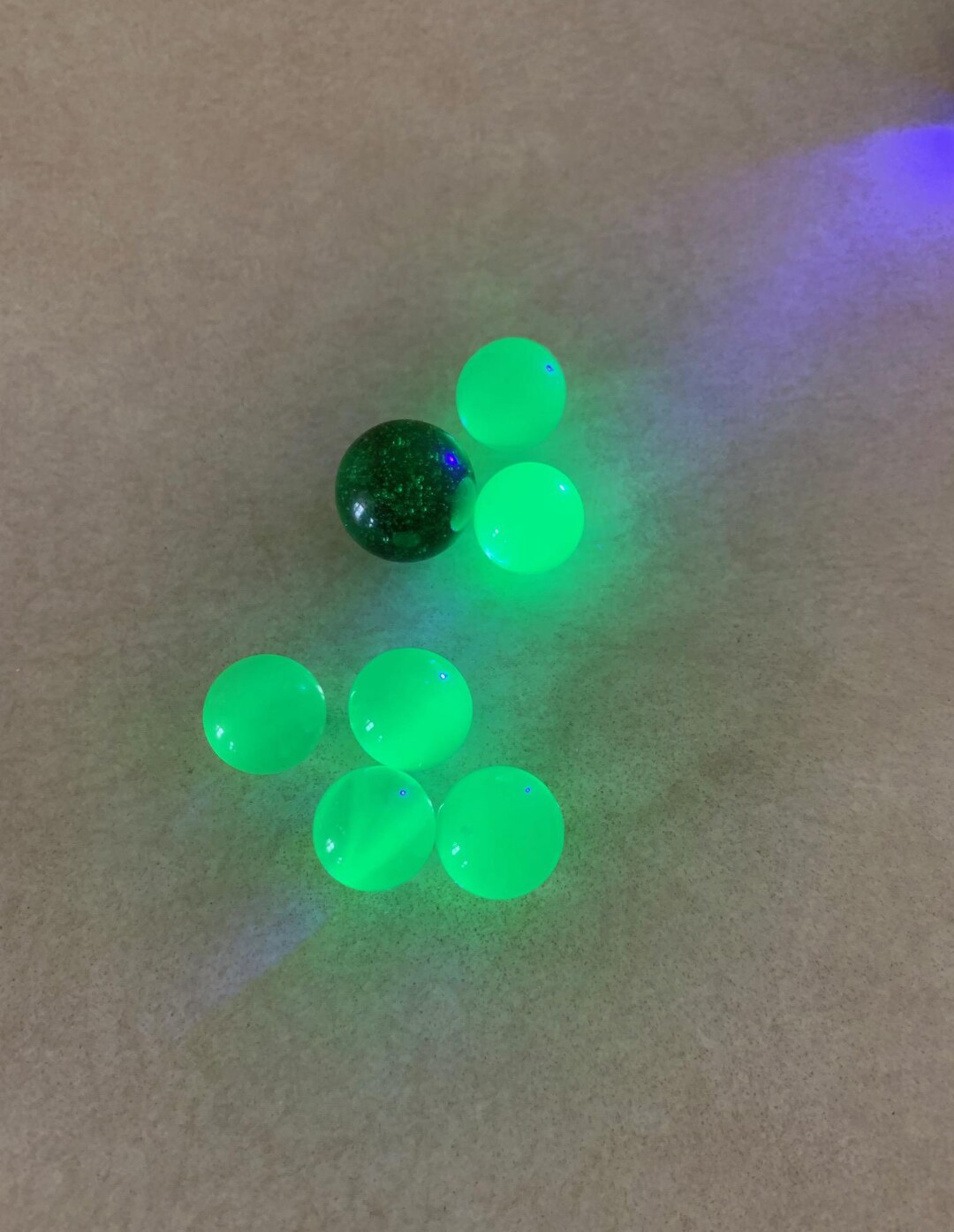 7 Vintage Transparent Green Marbles, Antique Marbles, Vintage Marbles ...