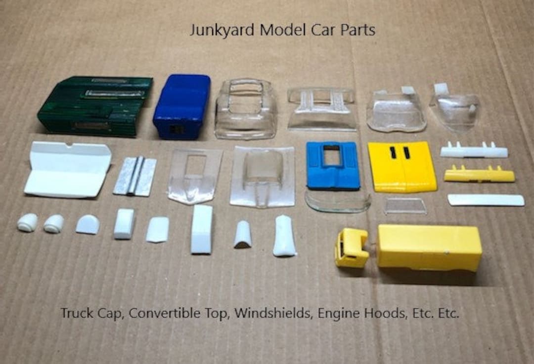 Assortment of Vintage Model Car Parts, Model Car Parts, Model Truck ...