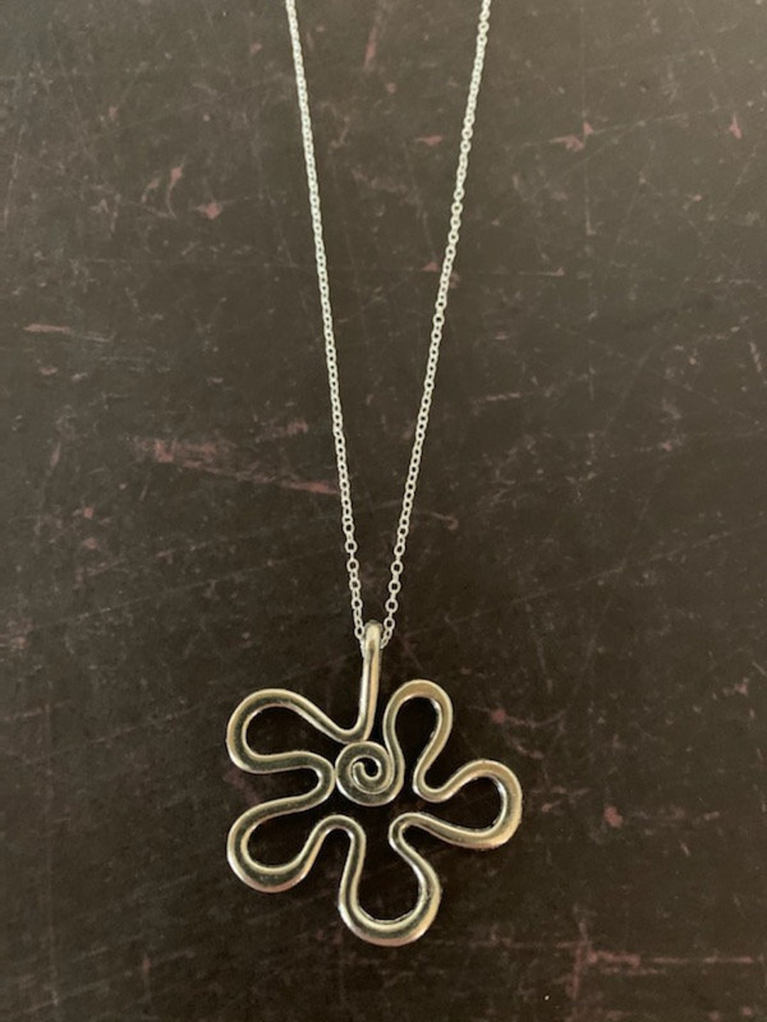 Abstract Flower Necklace, Abstract Necklace, Abstract Jewelry, Abstract ...