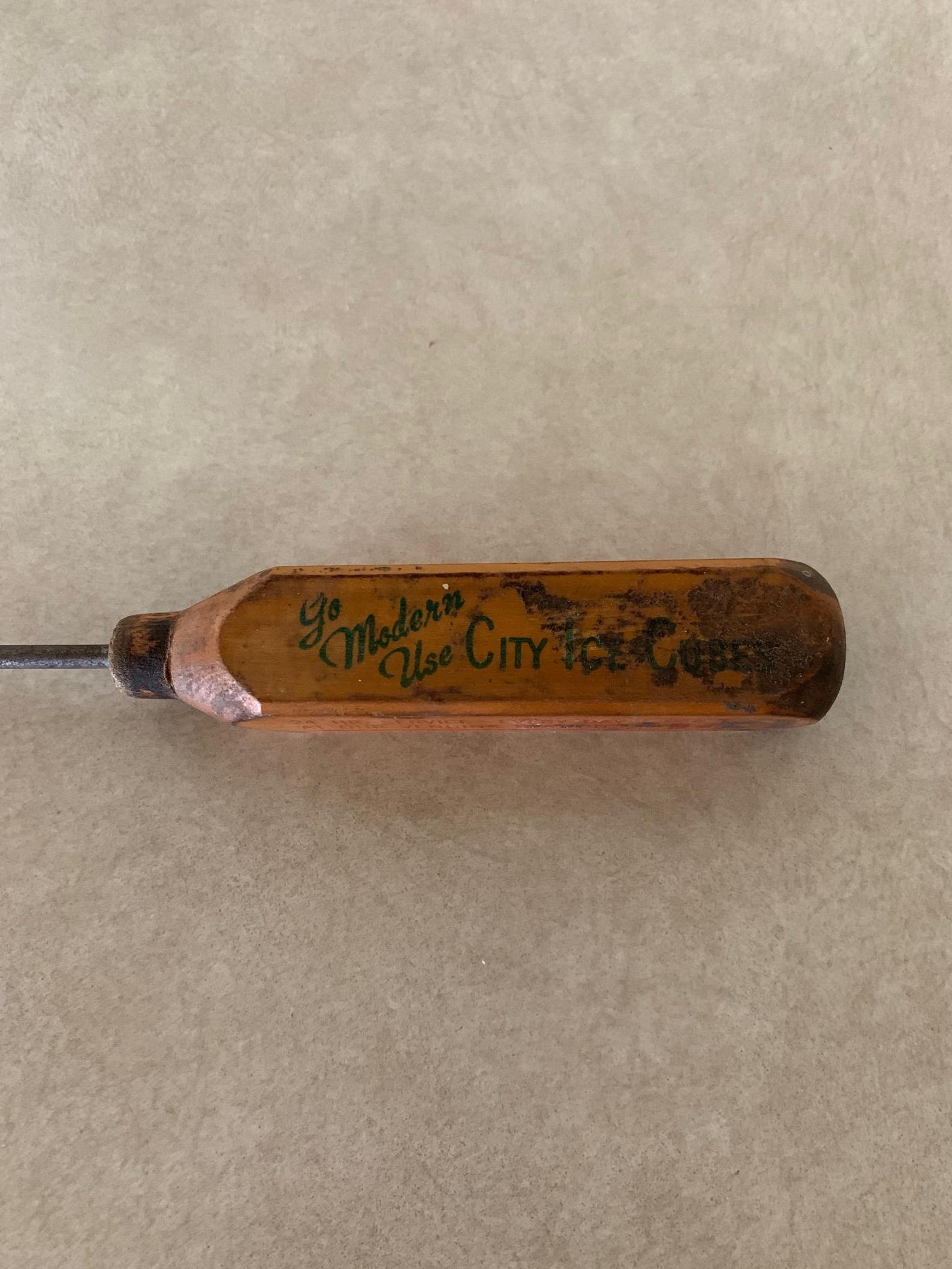 Antique Ice Pick, Ice Pick, Vintage Tools, Antique Tools, Wood Handle ...