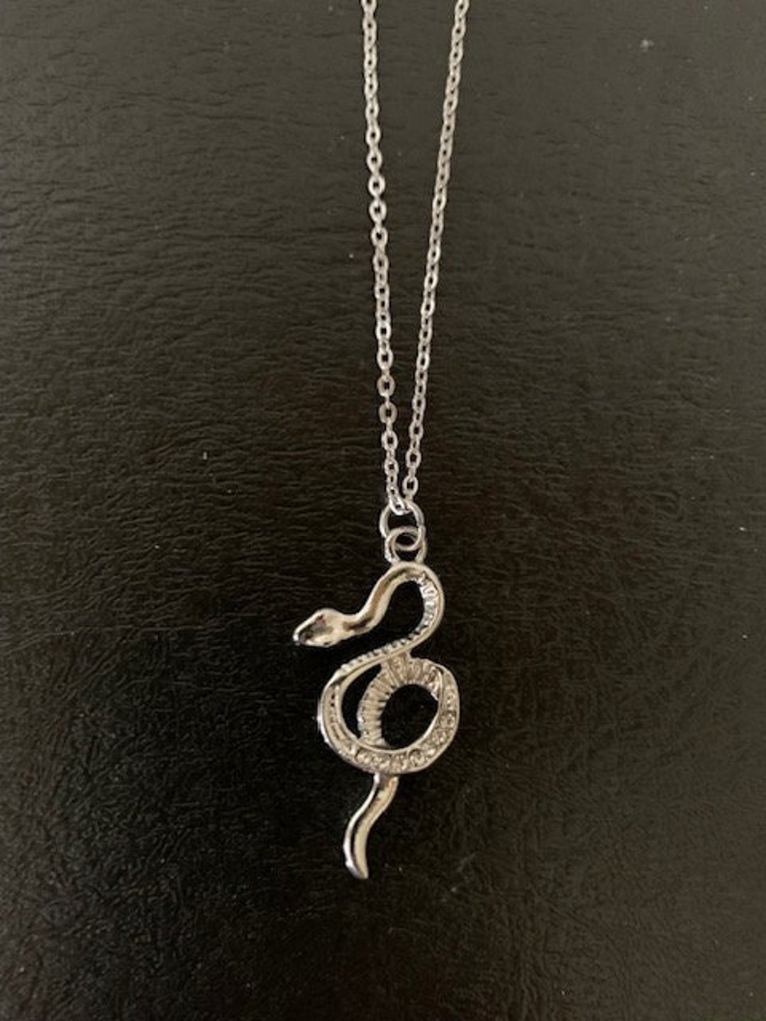 Snake Necklace, Silver Snake Pendant, Silver Snake Necklace, Snake ...