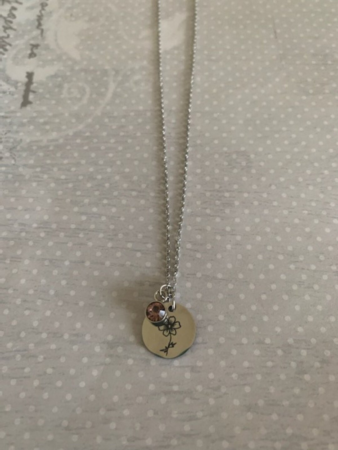 October Birth Month Flower Necklace, Birth Flower Necklace, October ...