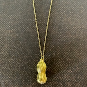 Pearl & Gold Peanut Necklace, Peanut Necklace, Peanut Jewelry, Peanut ...
