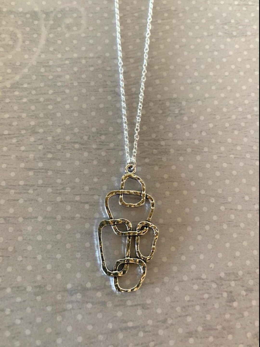 Silver Maze Necklace, Maze Necklace, Maze Pendant, Silver Loop Necklace ...