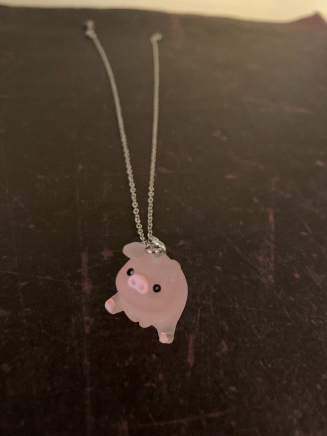 Cute Pink Pig Necklace, Pig Necklace, Pig Jewelry, Pig Pendant, Cute ...