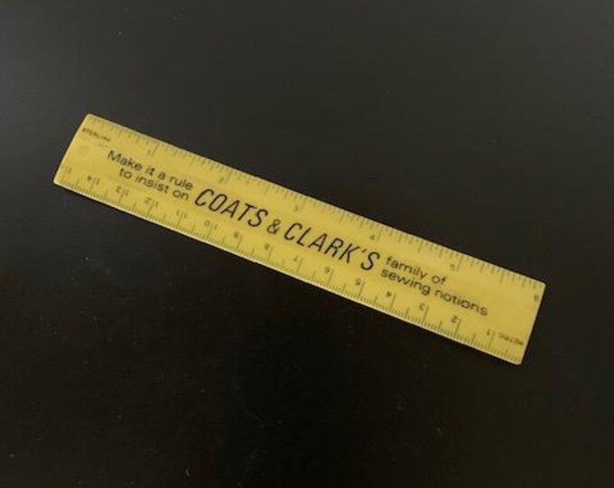 Vintage Coats & Clark Ruler, Vintage Ruler, 6 Inch Ruler Plastic ...