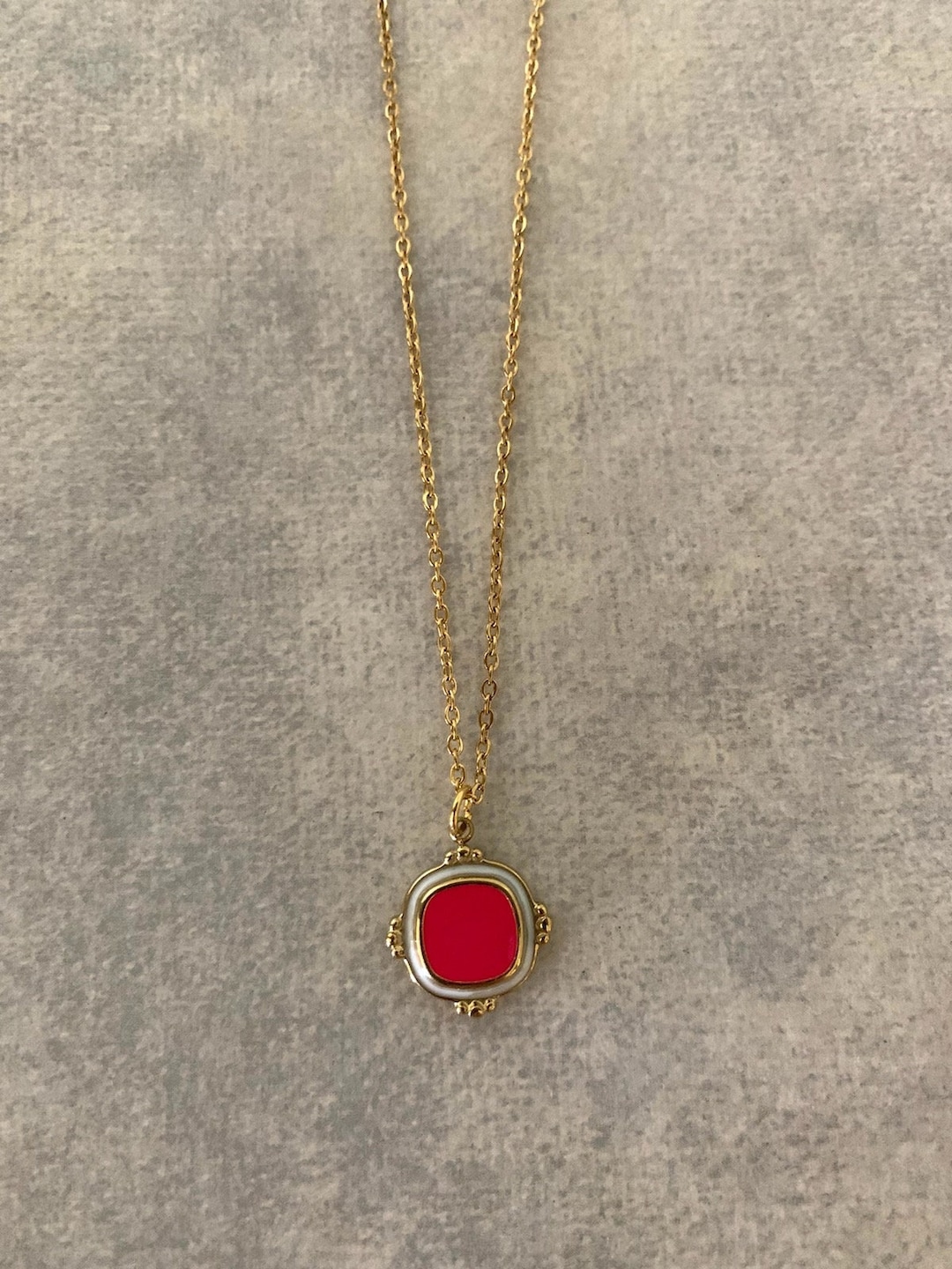 Dainty Hot Pink Necklace, Hot Pink and Gold, Hot Pink Necklace, Hot ...